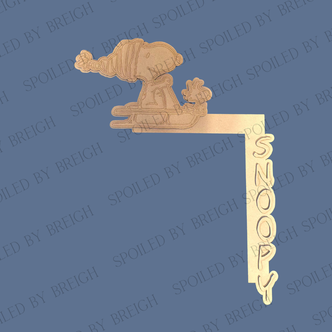 Watts of Love- Snoopy Sled Corner Door Decor – Designs By Breigh