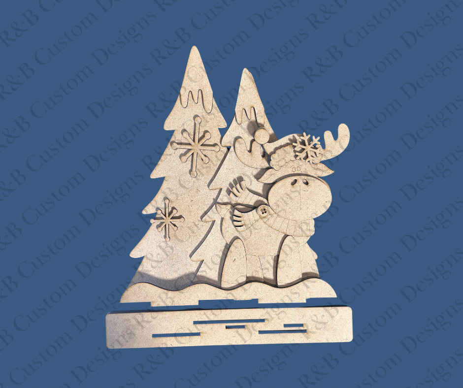 Moose and Mountains Shelf Sitter – Designs By Breigh