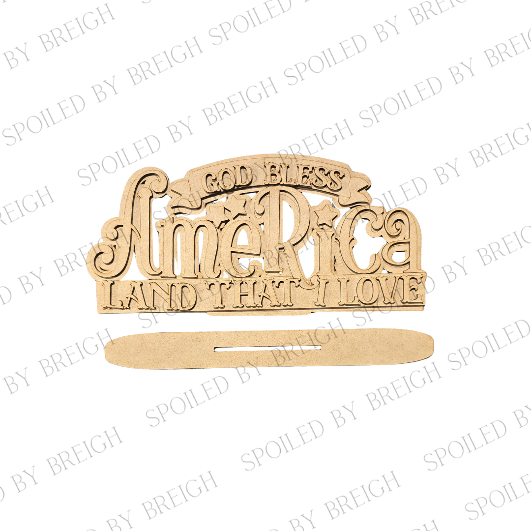 America Shelf Sitter Sign – Designs By Breigh